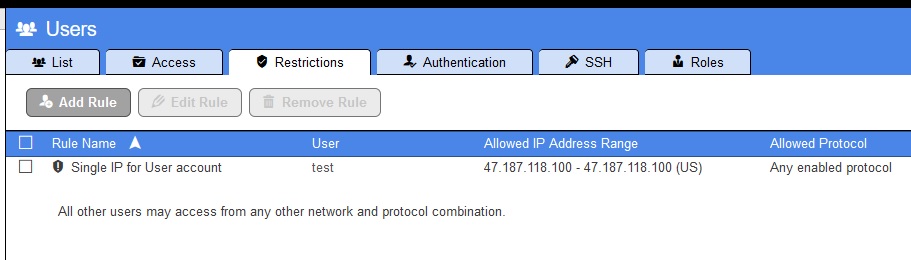 Ip Restriction Examples